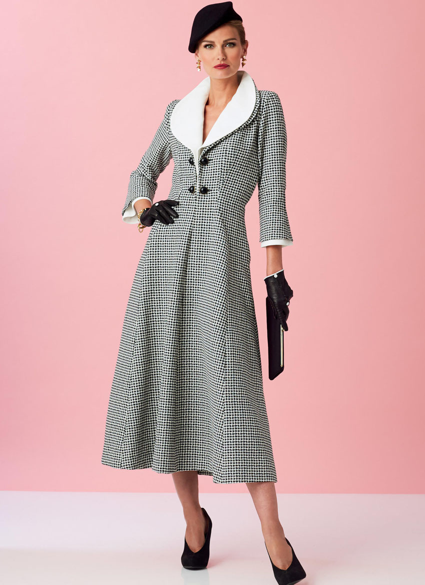 V1738 VOGUE Vintage Schnittmuster Mantel 40er Jahre - Maschinensticken ...