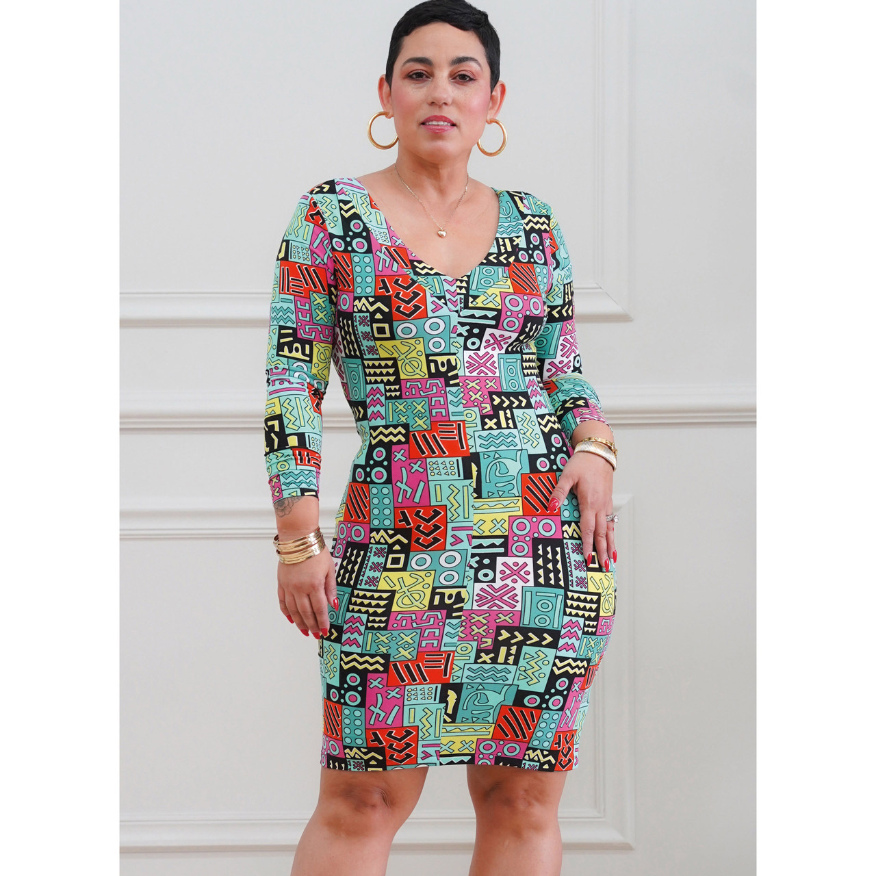 Simplicity Schnittmuster Jerseykleid Cutout 9598 - Maschinensticken ...