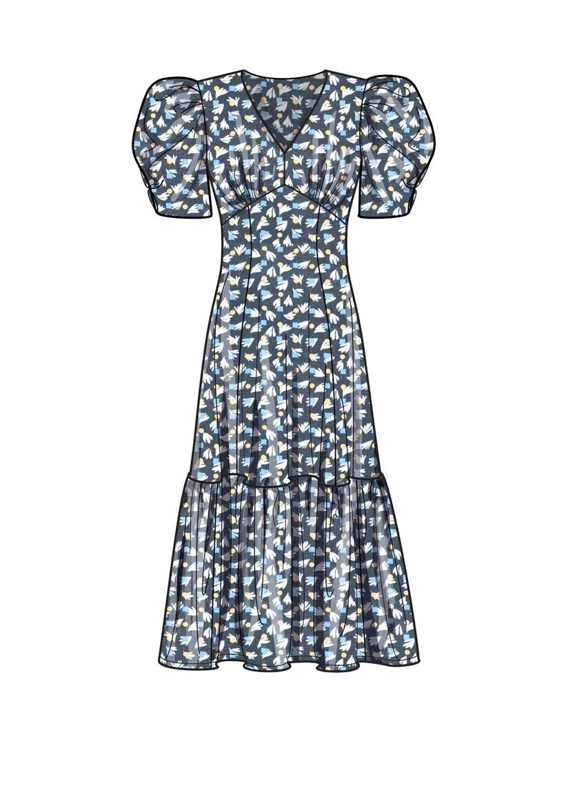 Simplicity Schnittmuster Kleid im Empire-Stil 9642 - Maschinensticken ...